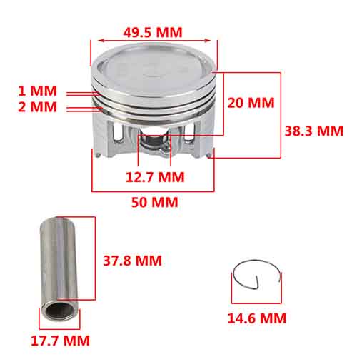 KIT PISTON HONDA NEW WAVE 110 50mm (STD) STD | Tienda W Standard Argentina